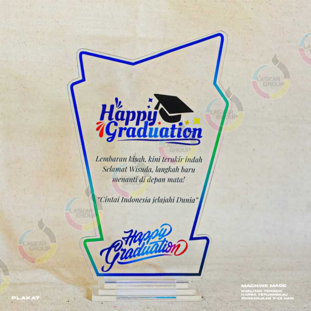 Jual plakat akrilik wisuda graduaction /plakat akrili/plakat event ...
