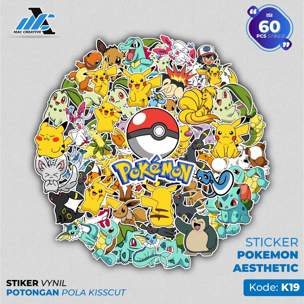 Jual TERMURAH 60 PCS STIKER POKEMON PIKACHU - STICKER AESTHETIC KARTUN ...