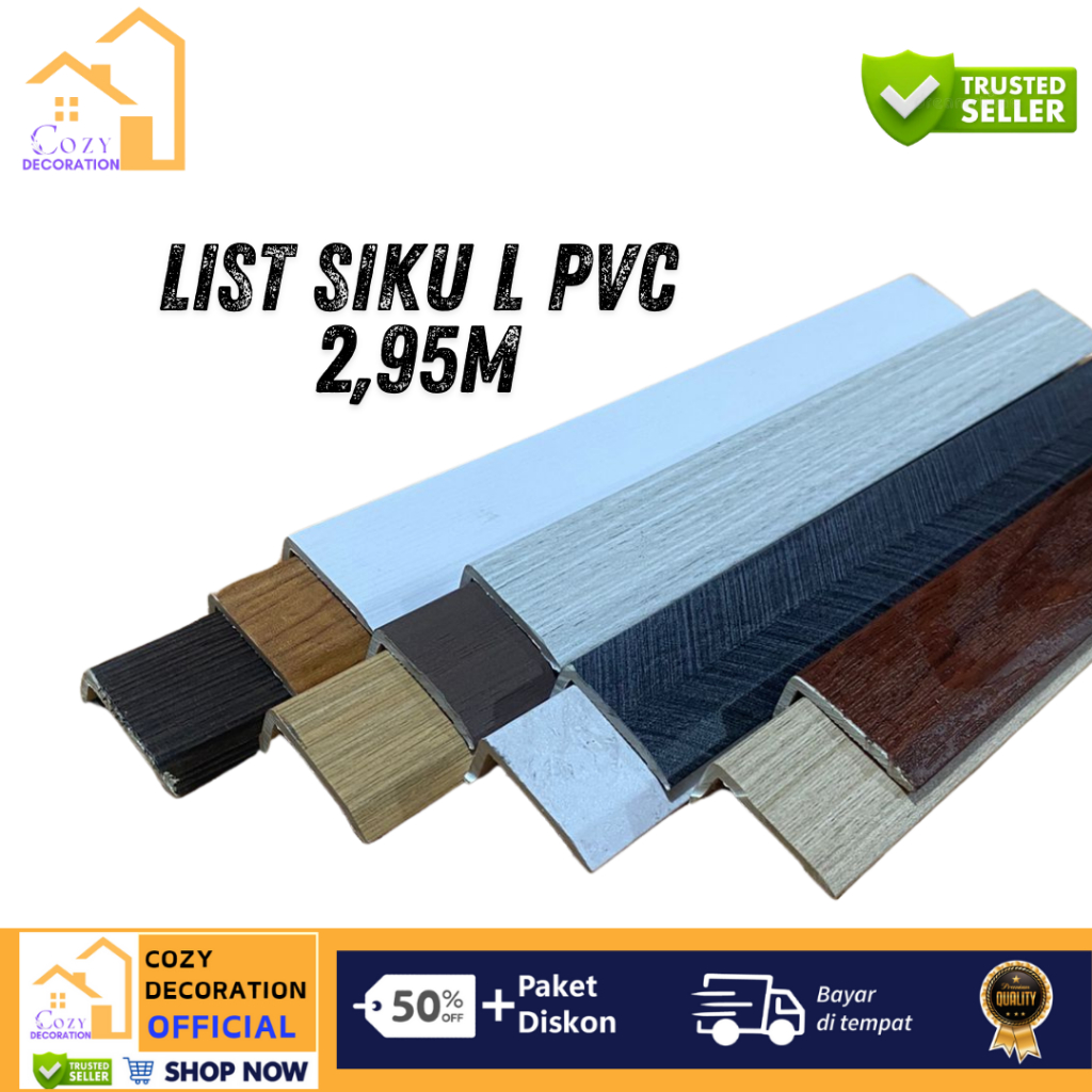 Jual [ PROMO ] LIST WPC 2.95 METER | LIST SIKU L WPC | LIST WALLPANEL ...