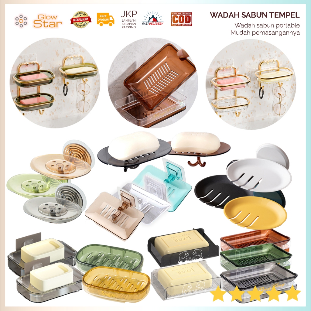 Jual TS Rak Kotak Tempat Sabun Kamar Mandi Gantung Transparan Serbaguna ...
