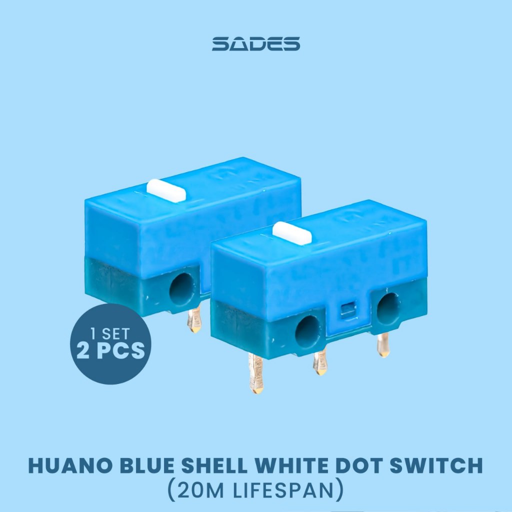 Jual Sades Mouse Switch Huano Blue Shell White Dot (20M) | Shopee Indonesia