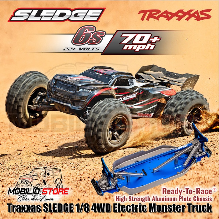 Jual Traxxas SLEDGE 1/8 Monster Truck 6s Brushless 4WD RTR | Shopee Indonesia