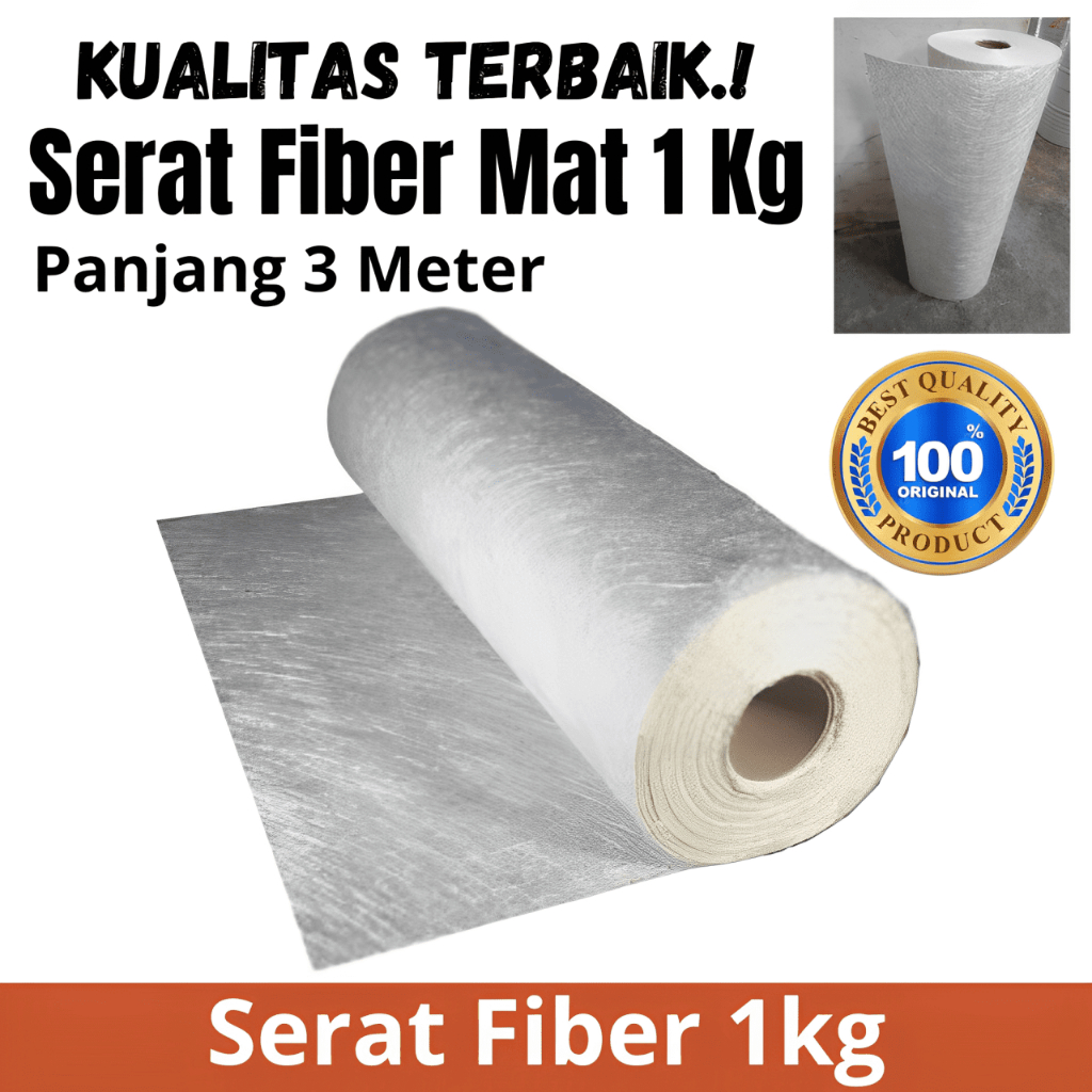 Jual Serat Fiber 1kg / Fiber Mat / Fiberglass - Kain Mat Serat Fiber 1 ...