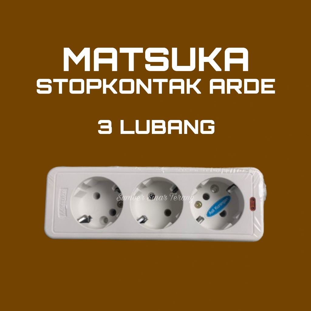 Jual Matsuka Stop Kontak Arde 3 Lubang | Shopee Indonesia