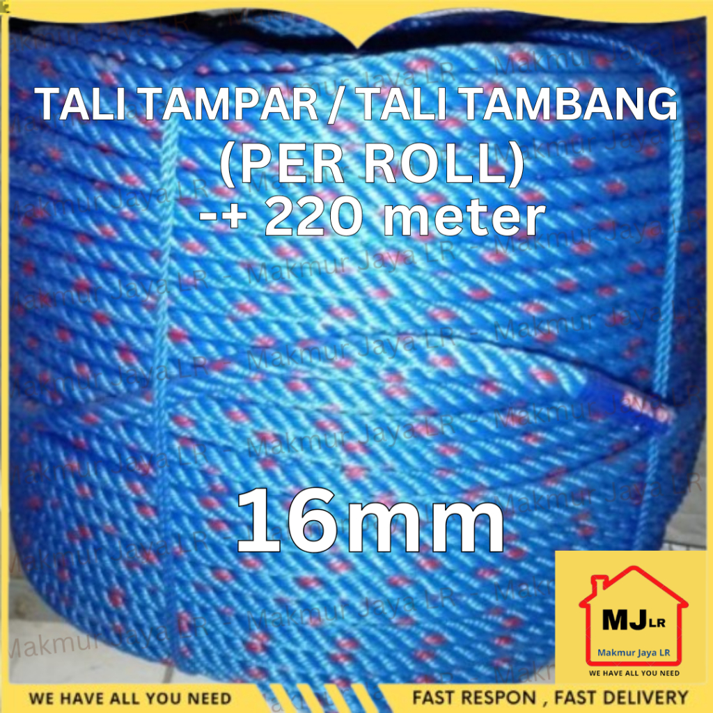 Jual Tali Tampar ROLL 16mm / Tali Tambang Plastik 16 mm ROLL / Plastic ...