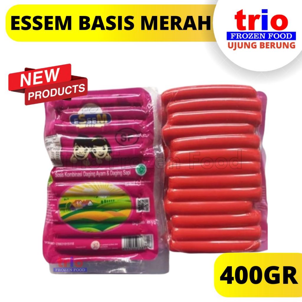 Jual Essem Basis Baso Sosis Merah Kombinasi Daging Sapi Dan Ayam 400gr ...