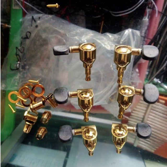 Jual Dryer Grover lengkap//puteran gitar //Grover Gold //Grover gold ...