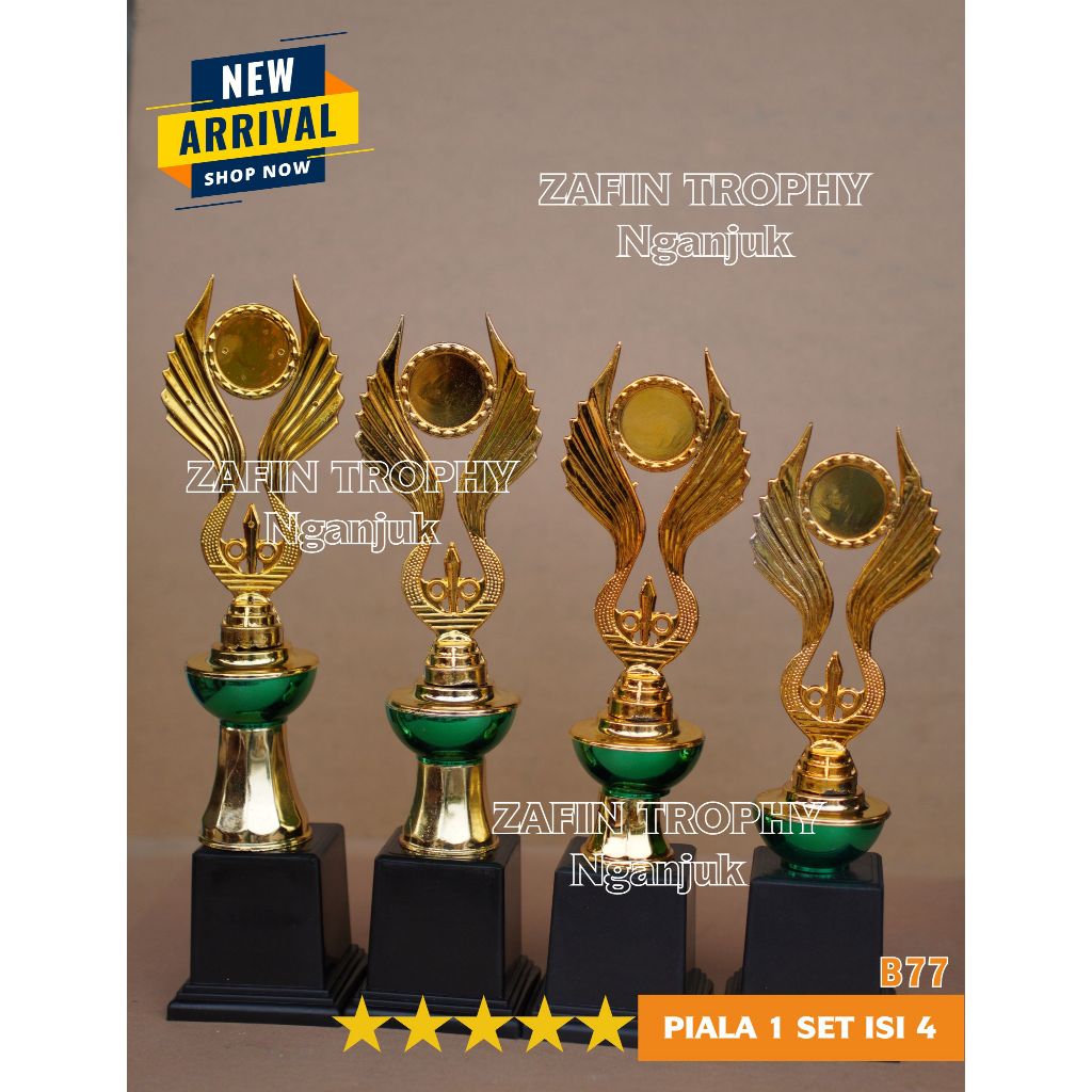 Jual PIALA SET MANGKOK ISI 4/PIALA SET FIGUR B77/ PIALA JUARA 1-4 MURAH ...