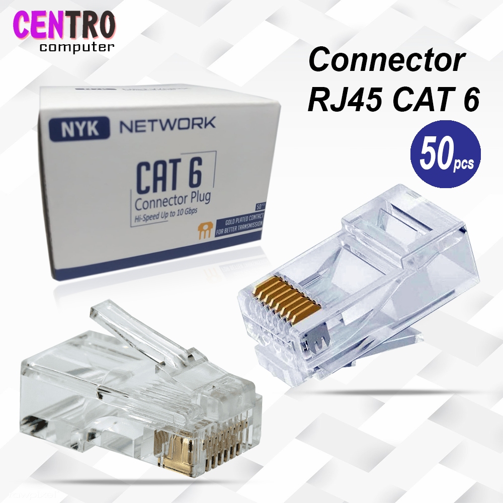 Jual Connector RJ45 CAT 6 NYK Isi 50Pcs | Shopee Indonesia