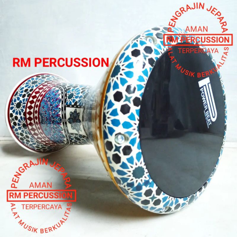 Jual Darbuka 8 inch Powerbeat Fullset (Darbuka, Kunci L, & Tas ...