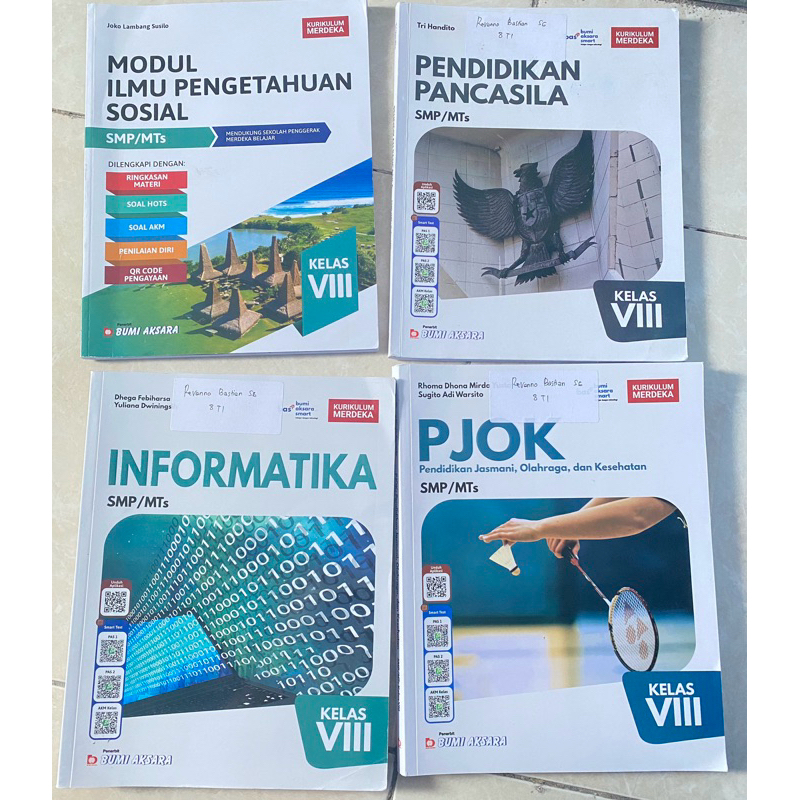 Jual Buku kelas 8 kurikulum merdeka penerbit Bumi Aksara.PJOK,Informatika,PPKN,Modul | Shopee ...