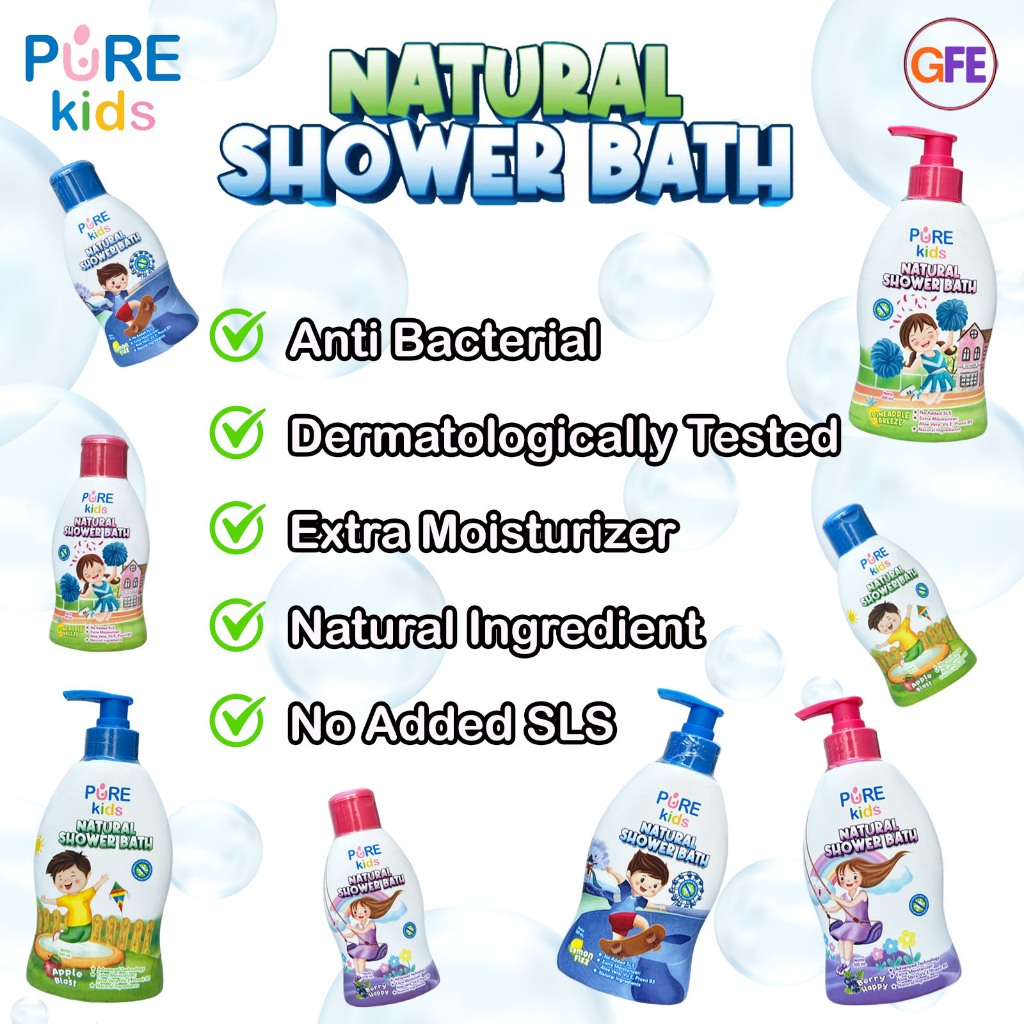 Jual Pure Kids Natural Shower Bath Sabun Mandi Anak Cair Segar Lembut ...
