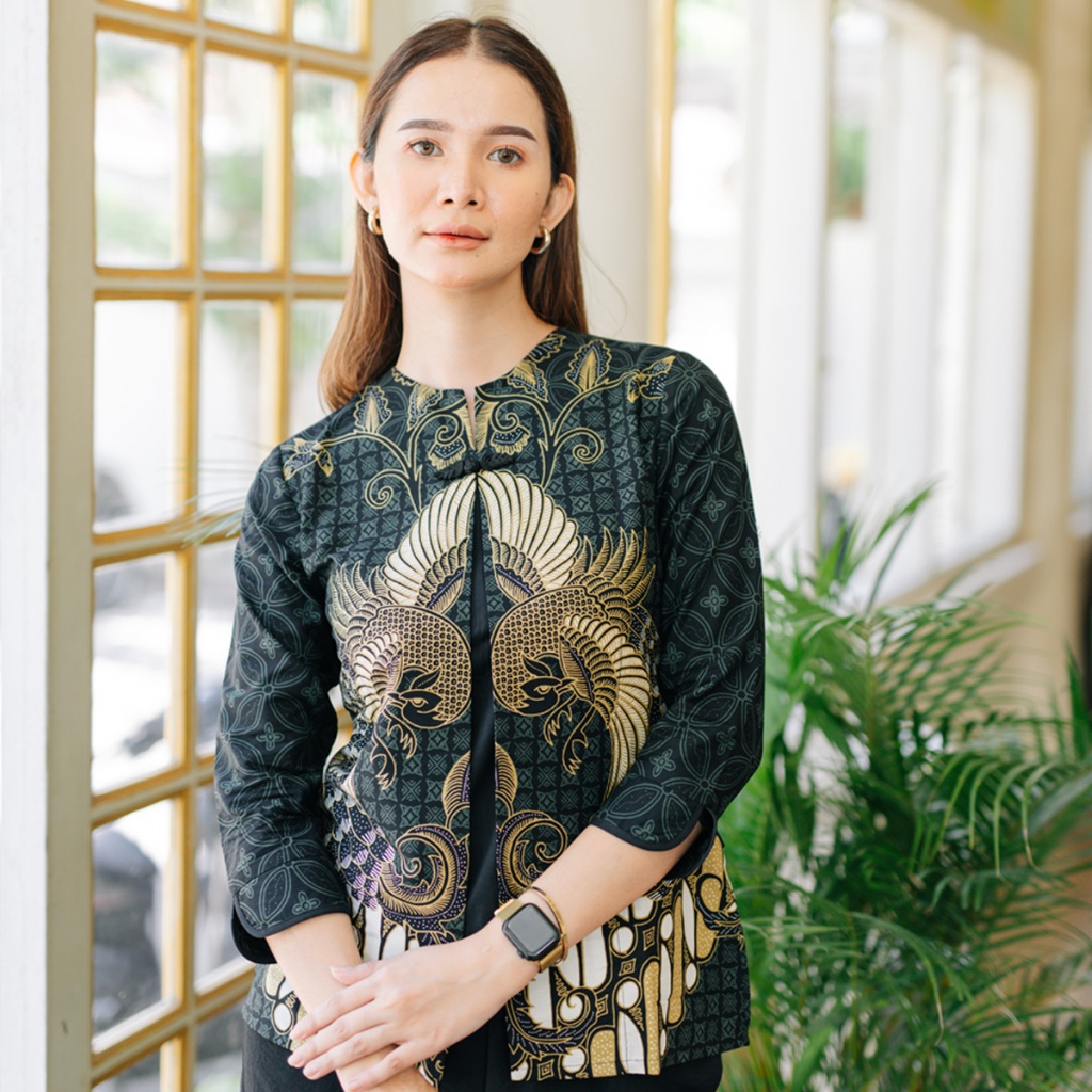 Jual Hadinata Batik Wanita Superfine Blouse Binala Bharata | Shopee ...