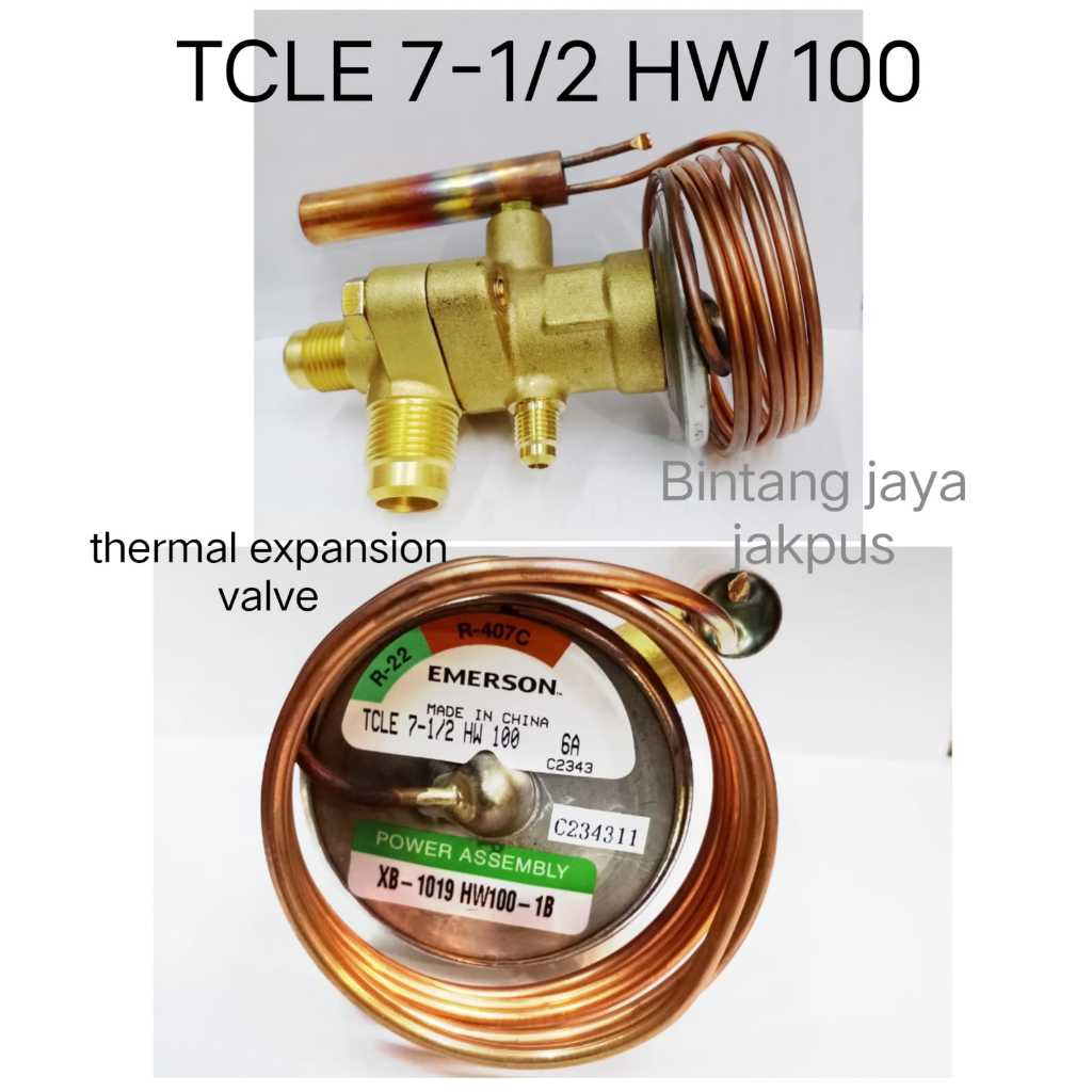 Jual Thermal expansion valve TCLE 7-1/2 HW 100 Emerson | Shopee Indonesia