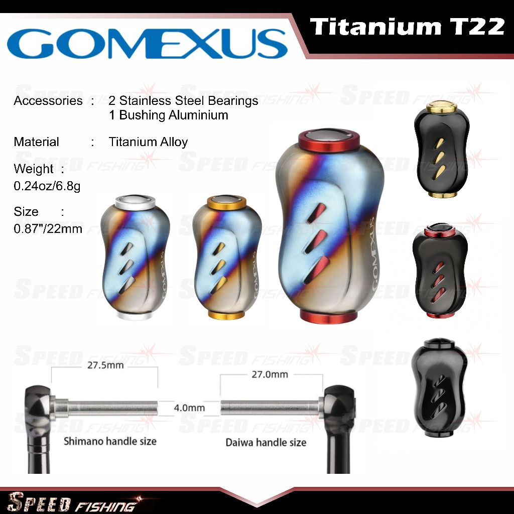 Jual Knob Handle Gomexus T22 Titanium Knob | Shopee Indonesia