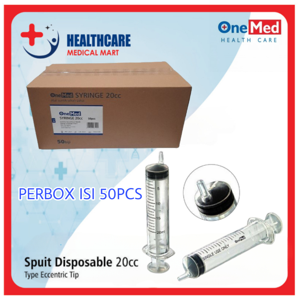 Jual Spuit 20cc OneMed / Spuit 20ml OneMed PeRBOX isi 50pcs | Shopee Indonesia