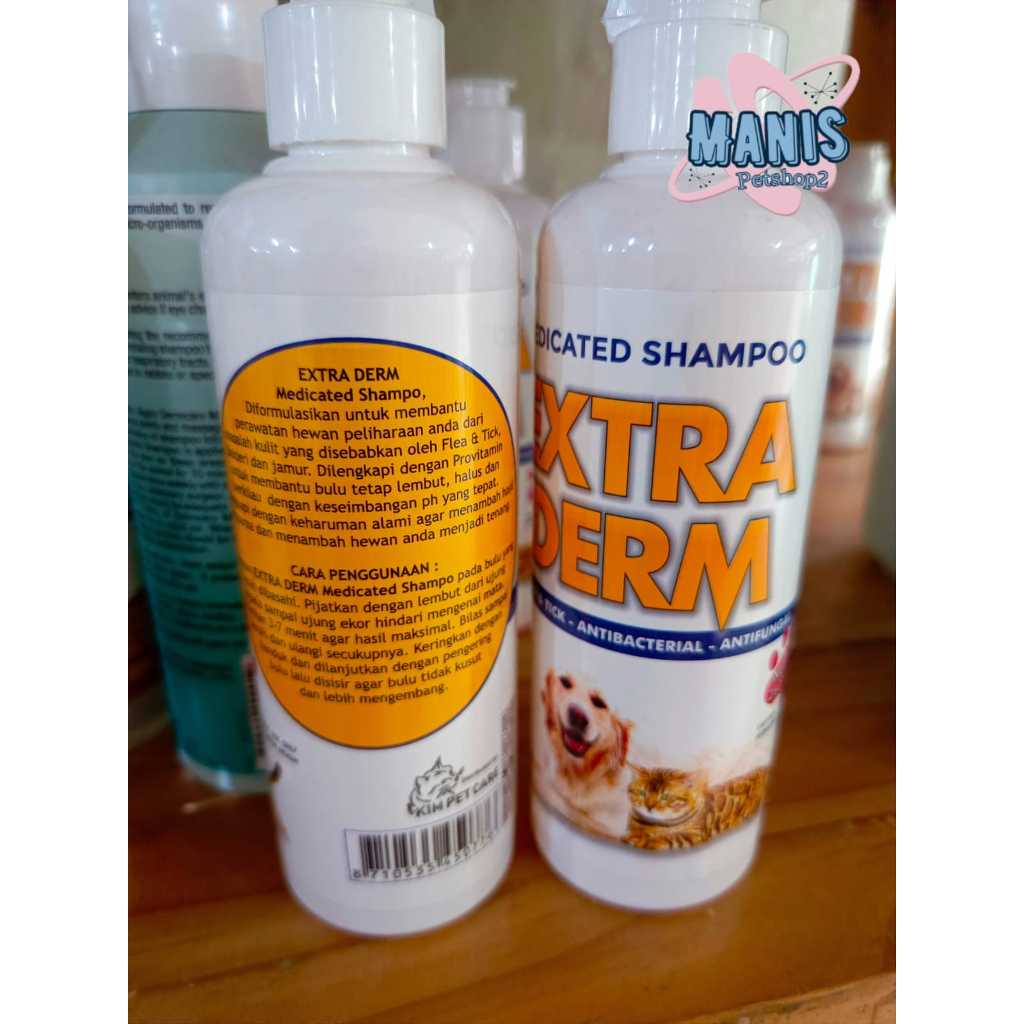 Jual Extraderm Shampoo Anti Kutu Anti Bakteri Anti Jamur Anjing Kucing ...