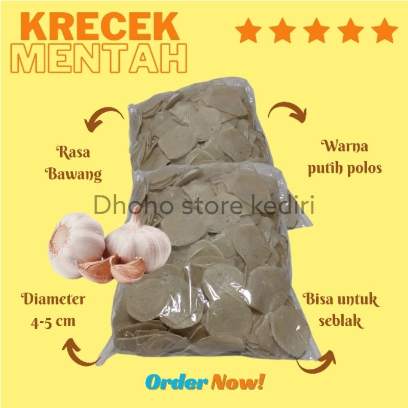 Jual 1KG Krecek mentah Krupuk bawang KRUPUK upil krupuk goreng pasir ...