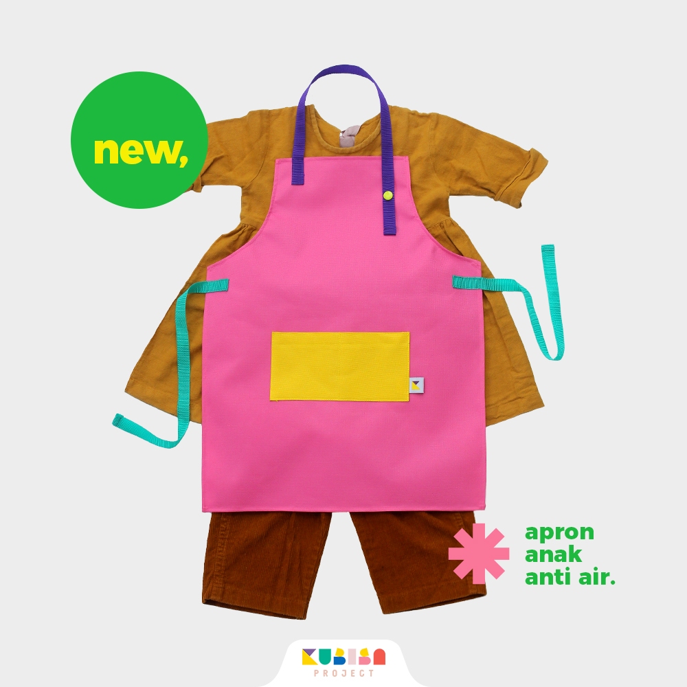 Jual Apron / Celemek Anak Anti Air (Pink) | KUBISA Project | Shopee ...