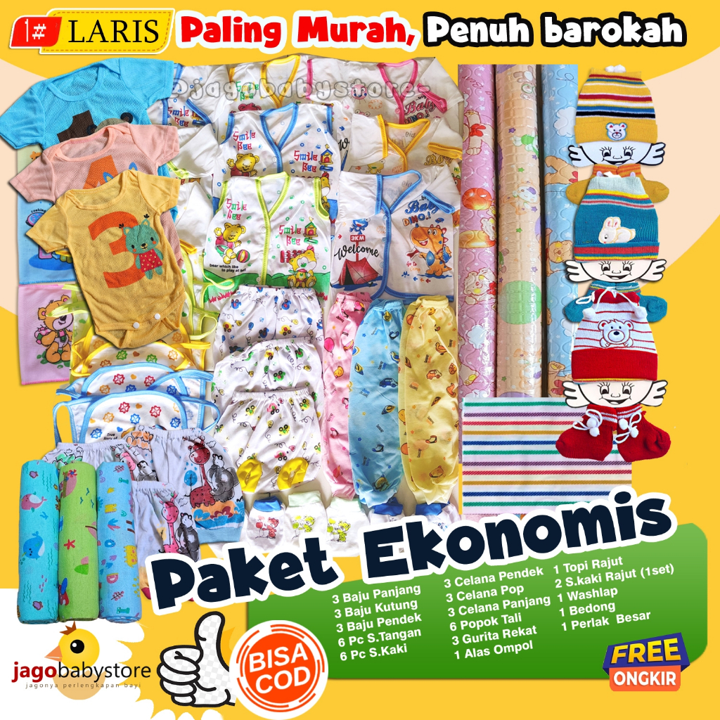 Jual Paket Ekonomis Paket Baju Bayi & Perlengkapan Lahiran - Paket New ...