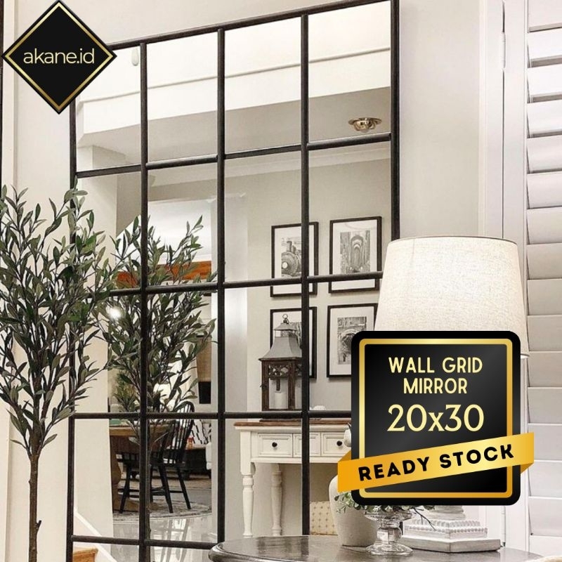 Jual Akane Wall Grid Mirror Kaca Cermin Dekorasi Dinding Model ...