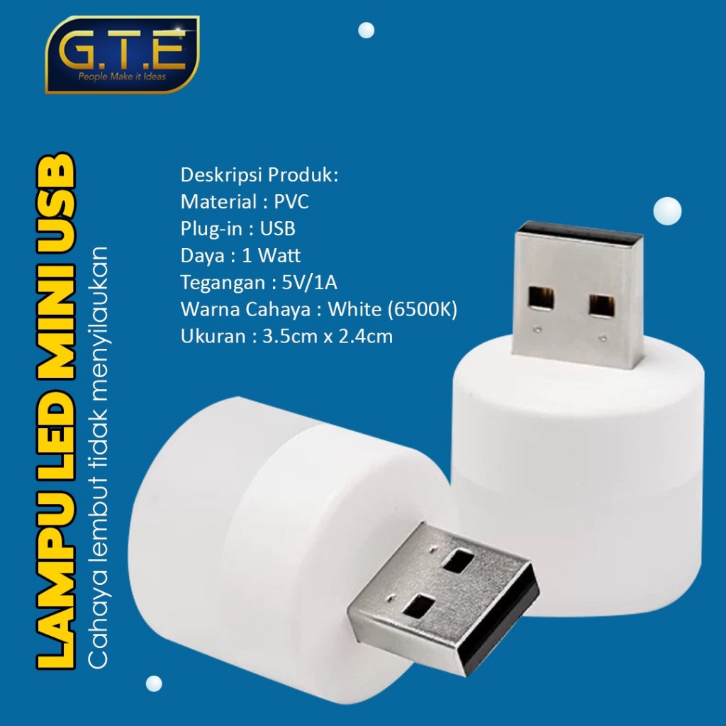 Jual GTE | LAMPU LED MINI / LAMPU LED USB MINI / LAMPU MINI LED USB PORTABLE KECIL / LAMPU BACA ...
