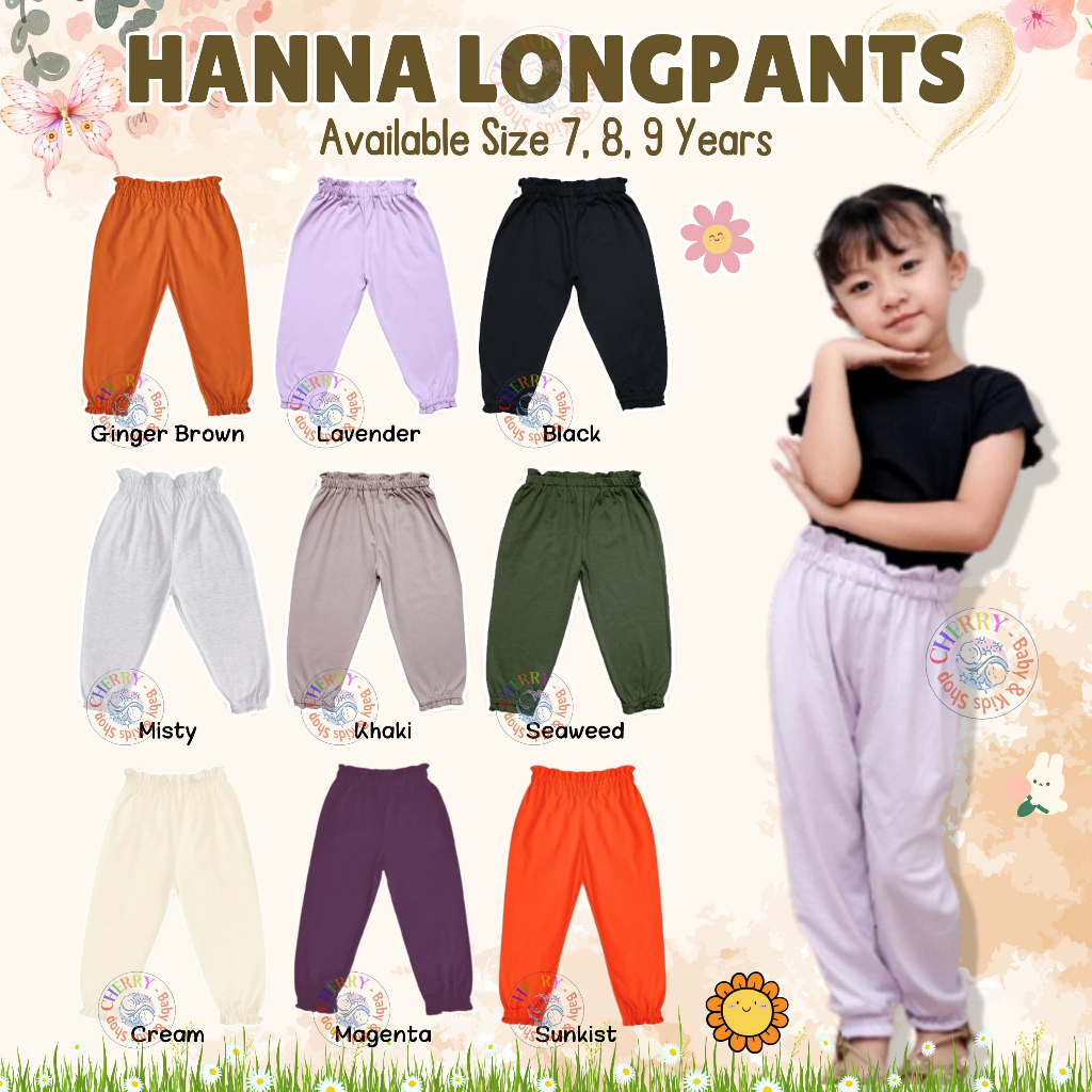 Jual Jobel x Zebe 6-9 Tahun Hanna Longpants Celana Panjang Fashion Anak Perempuan Jogger Ruffle ...