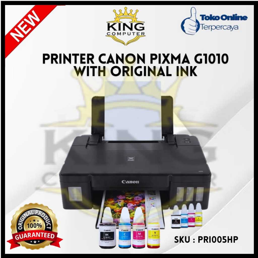 Jual PRINTER CANON PIXMA G1010 INKJET PRINT ONLY GARANSI RESMI | Shopee ...