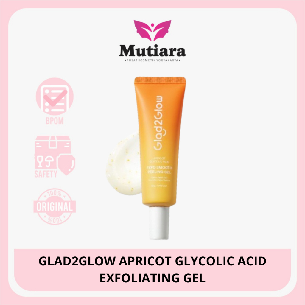 Jual GLAD2GLOW APRICOT GLYCOLIC ACID EXFO SMOOTH PEELING GEL 50GR ...