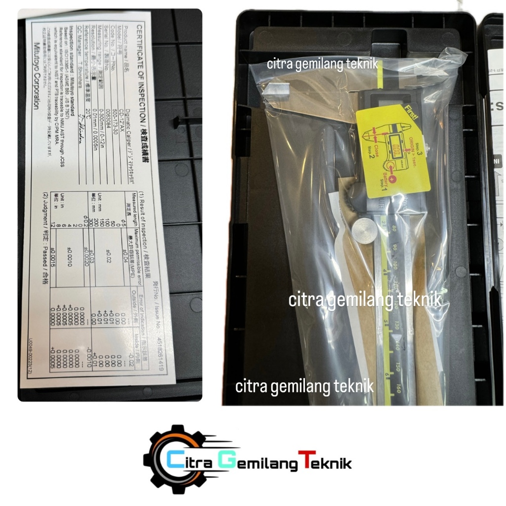 Jual sigmat digital mitutoyo digimatic caliper 12 inch 300mm original ...