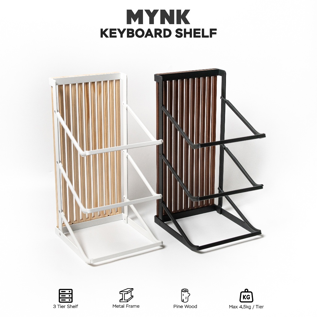 Jual MYNK Keyboard Shelf 3 Tier / Keyboard Display Stand / Keyboard ...