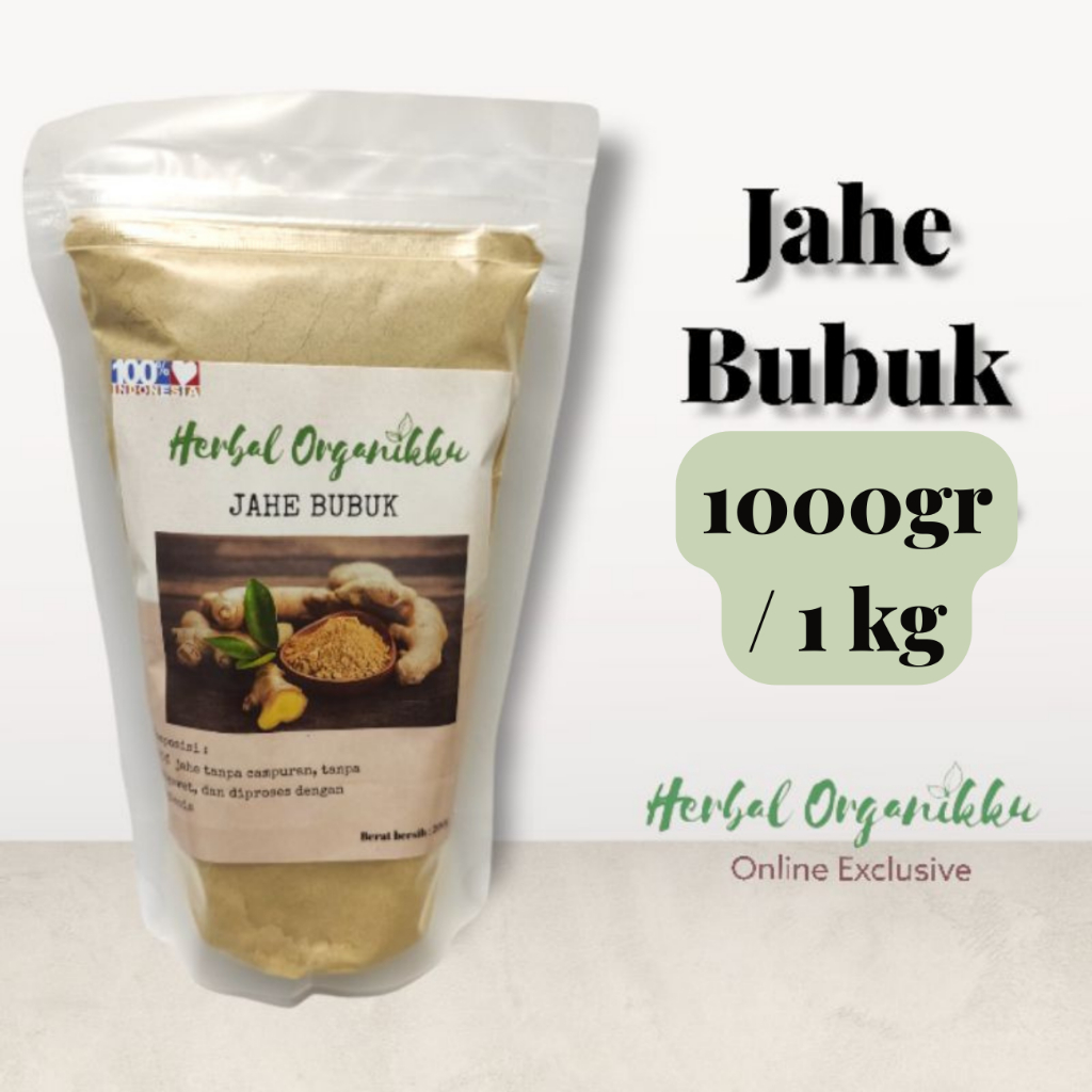Jual Jahe Bubuk Murni 500 & 1000(1kg) / Ginger powder tanpa campuran ...