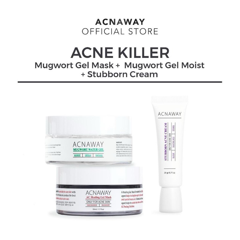 Jual ACNAWAY Mugwort Water Gel Moisturizer with Mugwort + Centella ...