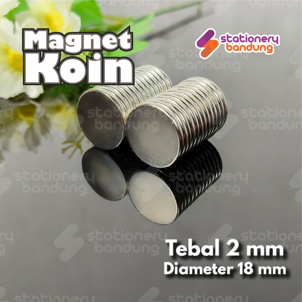 Jual Magnet Magnit Besi Berani Neodymium Ukuran 18 mm Besar Kecil ...