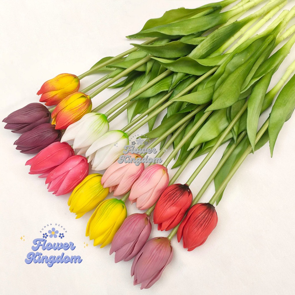 Jual Artificail Tulip Latex Real Touch Bunga Tulip Premium Artificial ...