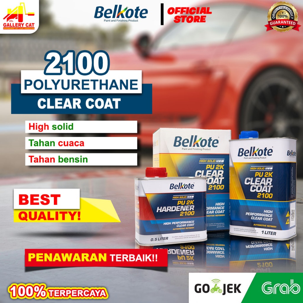 Jual TERMURAH CLEAR / PERNIS BELKOTE PU 2K High Solid 2100 1,50 Ltr | Shopee Indonesia