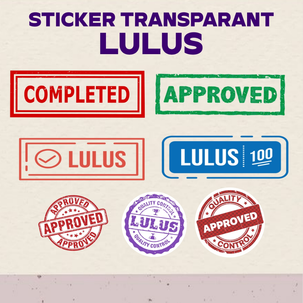 Jual STICKER TRANSPARANT LULUS / STICKER LULUS / STICKER SIDANG ...