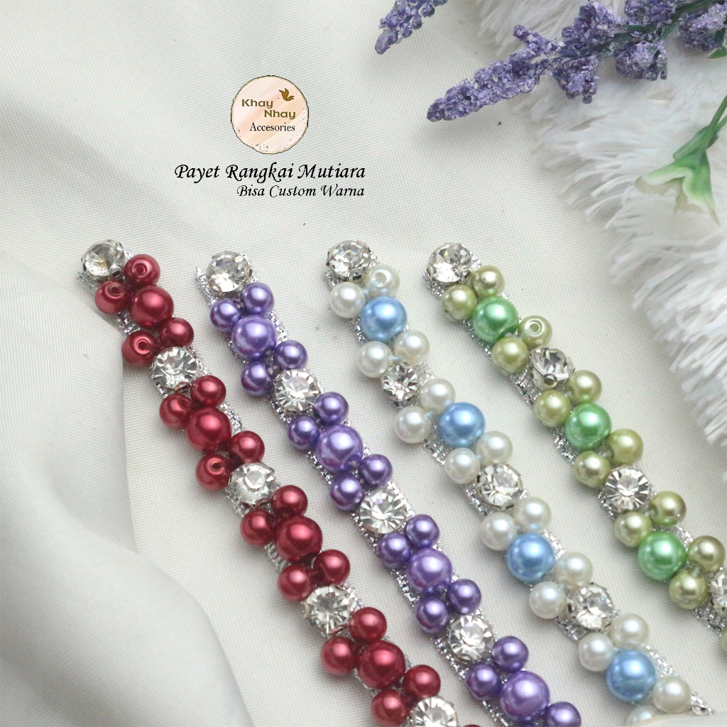 Jual Payet Rangkai Mutiara KN11/Payet murah/Payet mutiara/Payet mewah ...