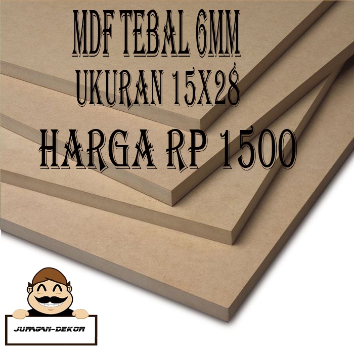 Jual Papan mdf tebal 6mm Ukuran 15x28 cm | Shopee Indonesia