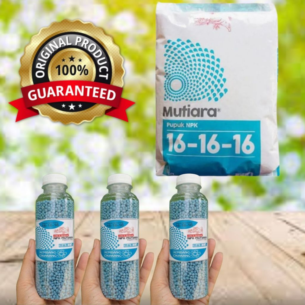 Jual NPK MUTIARA BIRU 16-16-16 KEMASAN BOTOL (100gr) | Shopee Indonesia