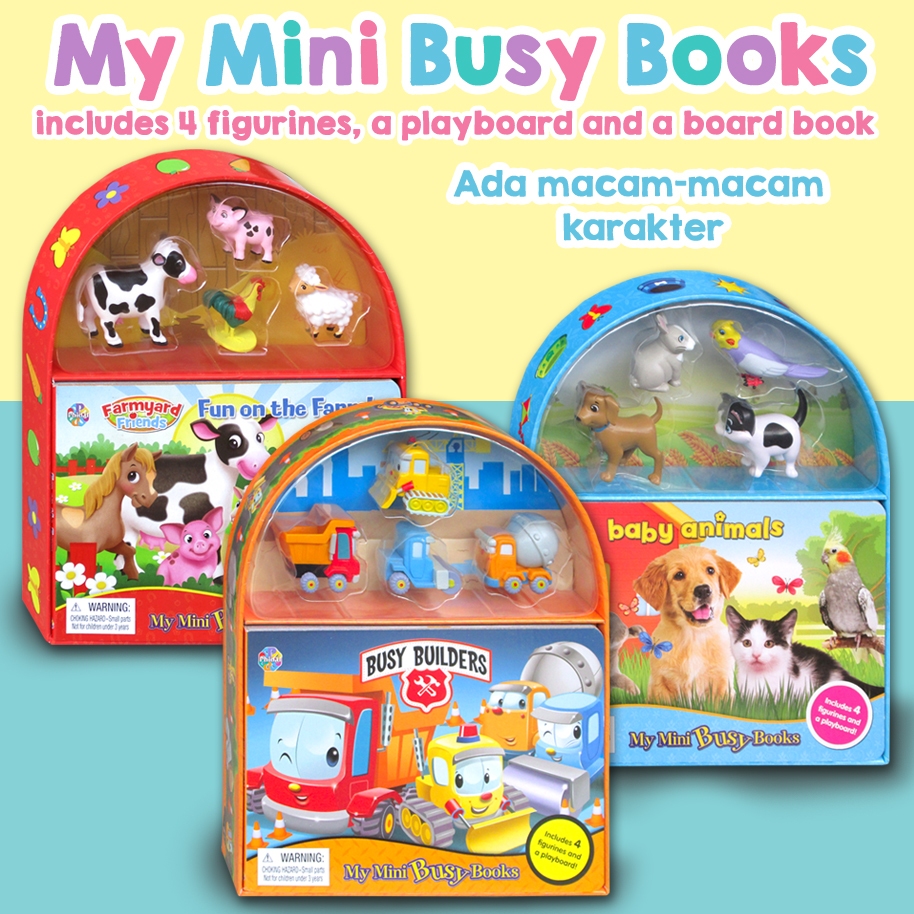 Jual My Mini Busy Book includes 4 Figurines, a Playboard and a Board ...