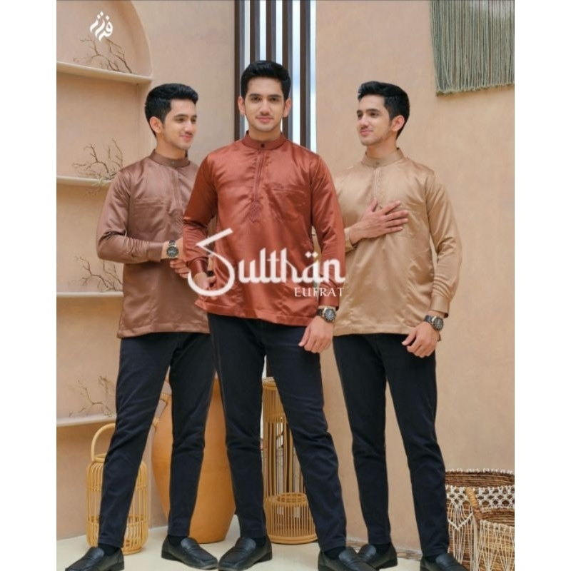 Jual Baju Koko Maroko Melayu Sulthan Bordir Eufrat Lengan Panjang ...
