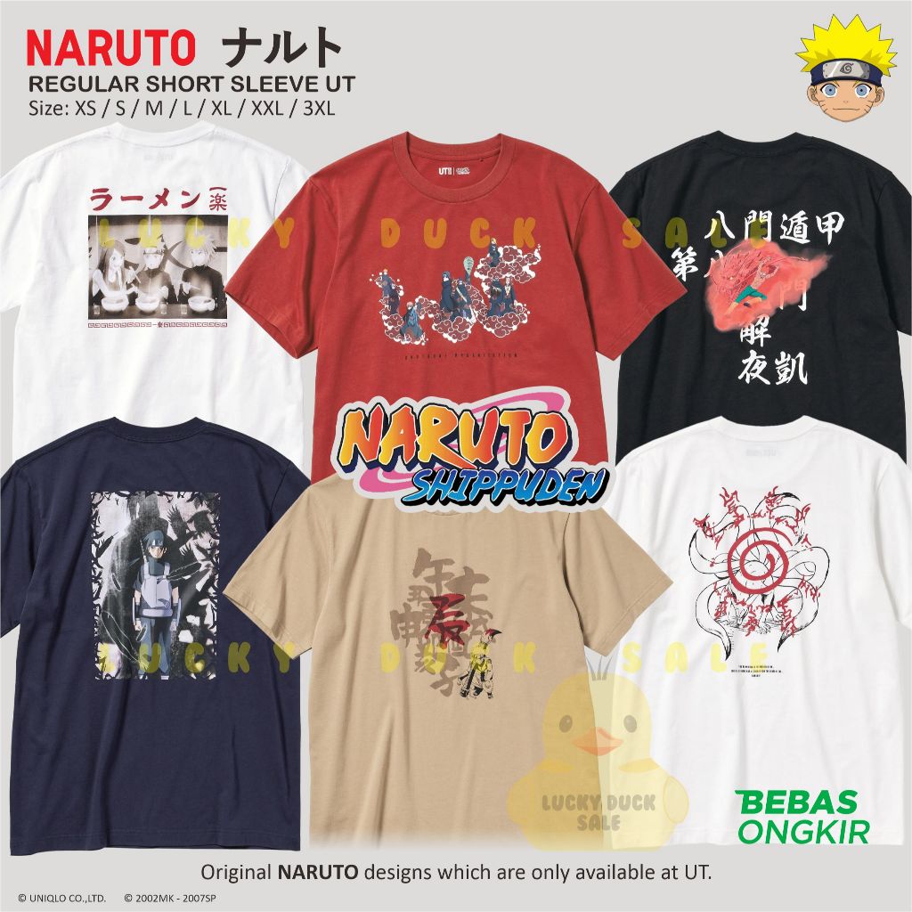 Jual Naruto UT Shirt Itachi Maito Gai Kaos Kurama Akatsuki Ichiraku ...