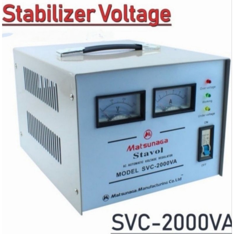 Jual Stavol Stabilizer 2000 Watt (2KVA) MATSUNAGA | Shopee Indonesia