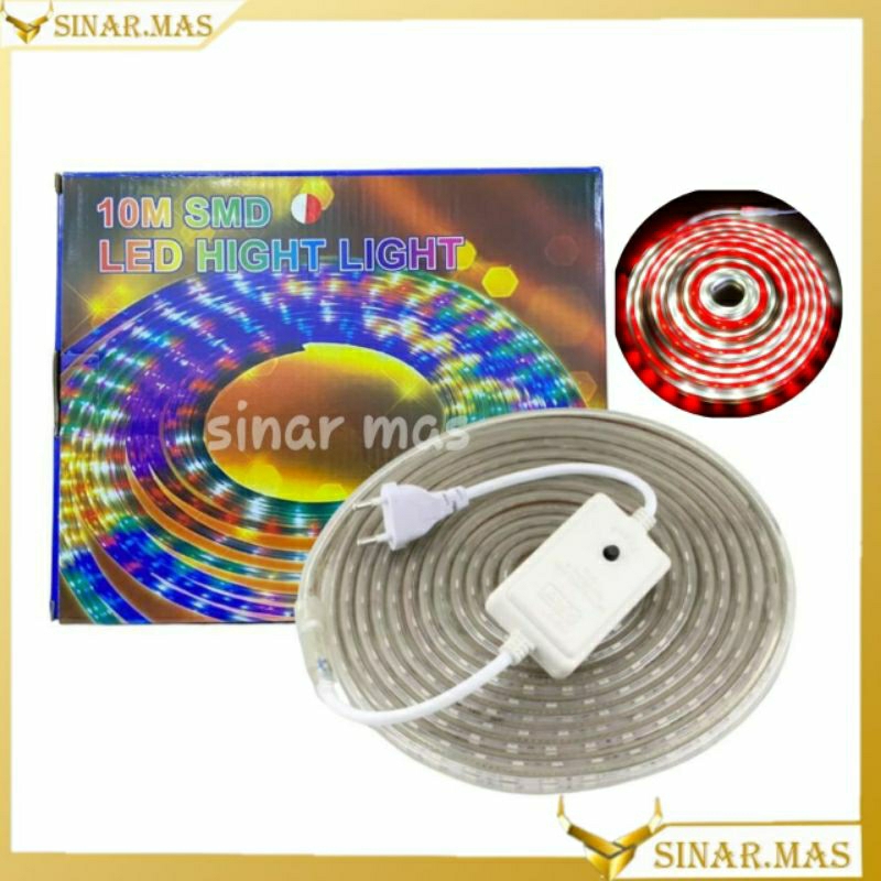 Jual Lampu LED Strip Selang 2835 10 Meter /220V Outdoor RGB Dan Merah ...