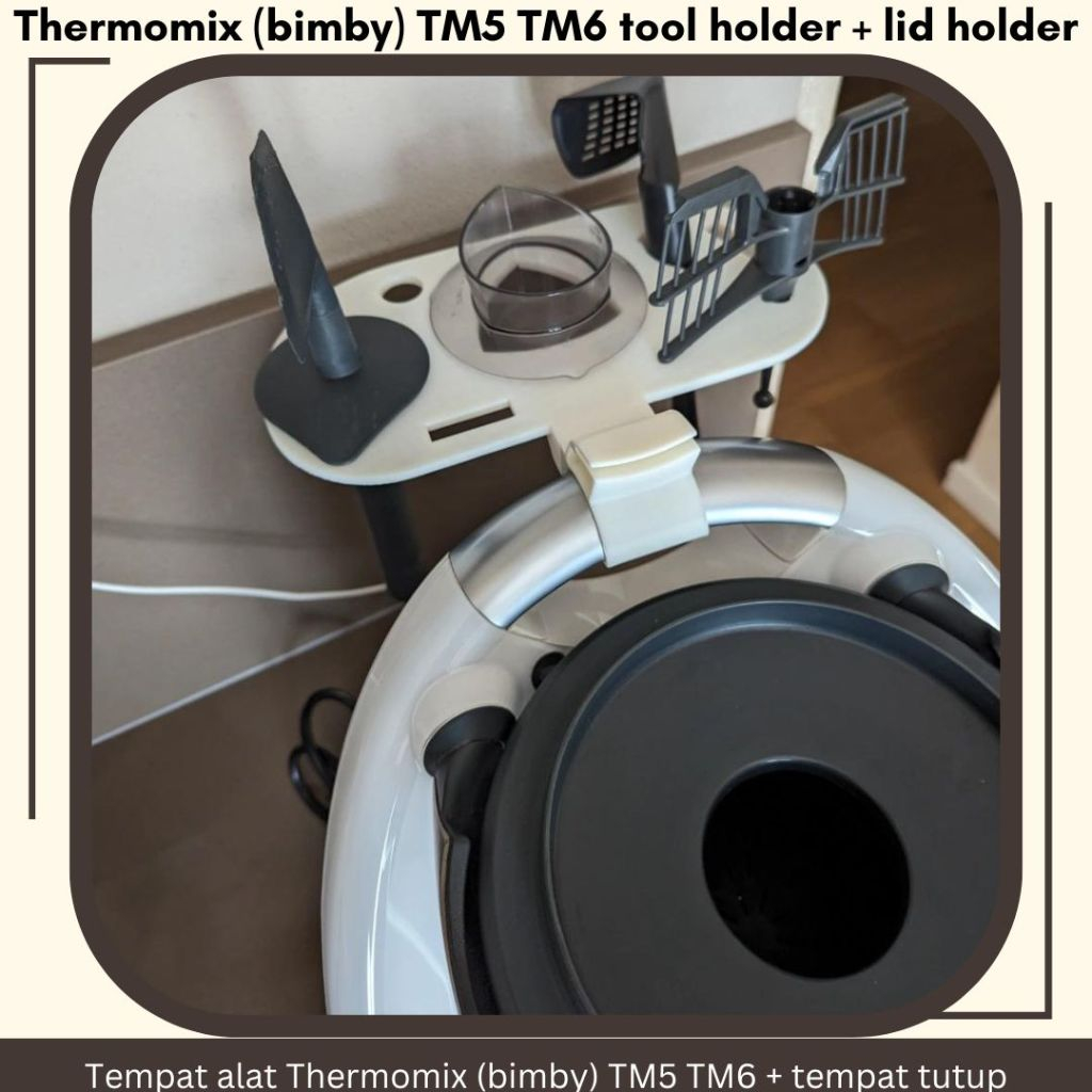 Jual Thermomix (bimby) TM5 TM6 tool holder + lid holder/Tempat alat ...