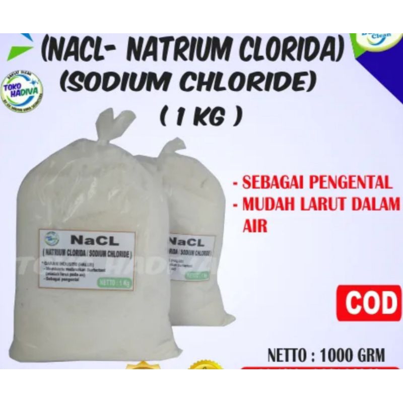 Jual GARAM NACL INDUSTRI / GARAM HALUS NON YODIUM / BAHAN SABUN CAIR 1KG | Shopee Indonesia