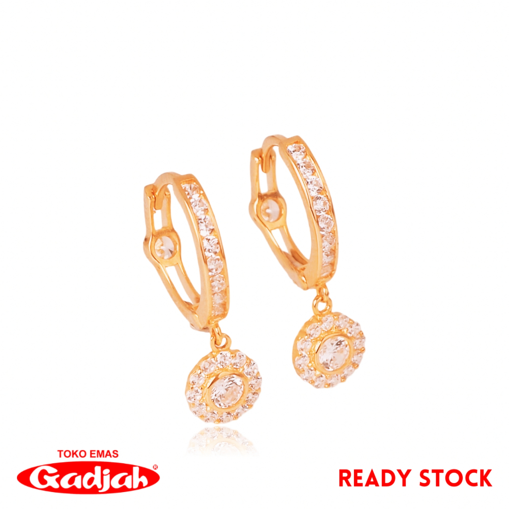 Jual Anting Emas Jepret Bulat Mata Mainan Solitaire Circle - Toko Emas ...