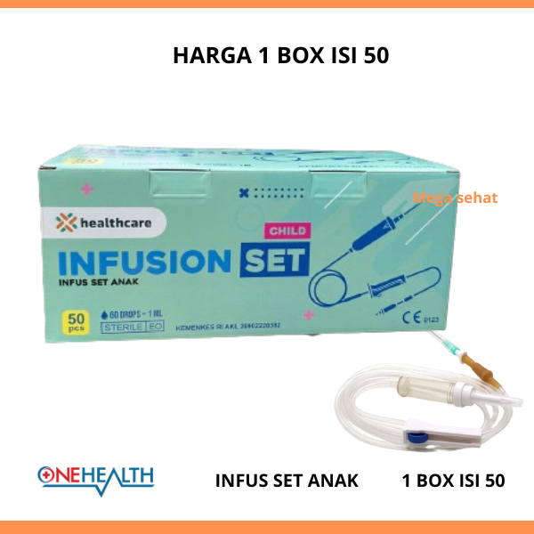 Jual Onehealth Infus Set Lengkap Anak Infuset Infusion 1 Box isi 50 pcs ...