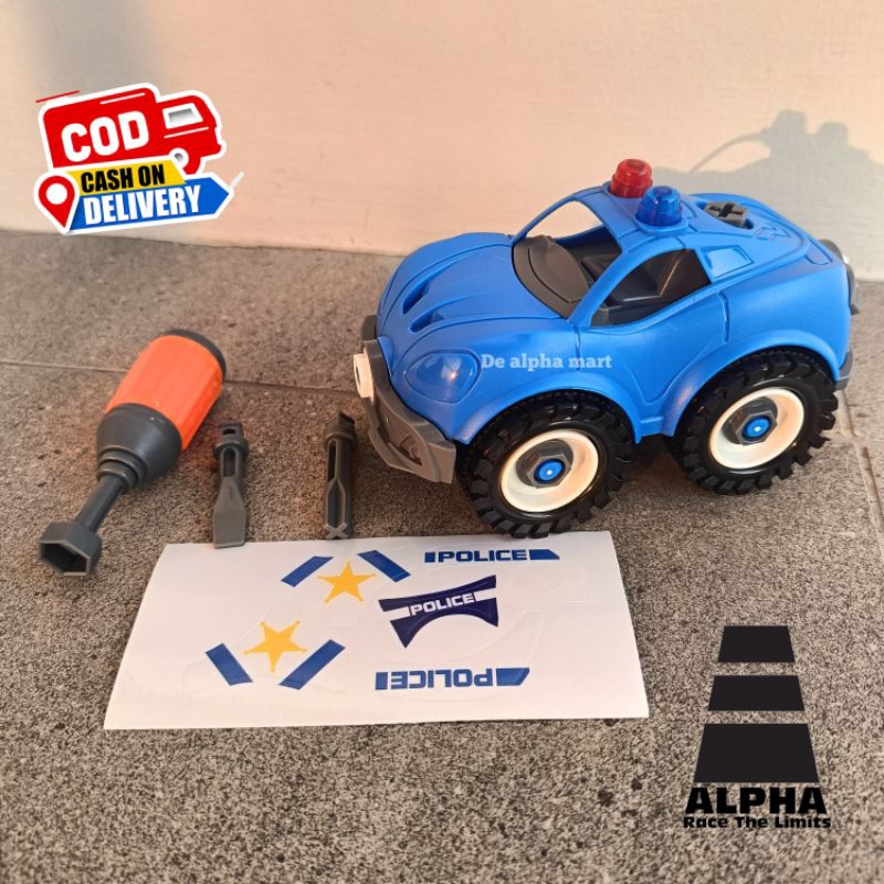 Jual Mighty Machines Buildables Build EMCO Mainan Anak DIY Police ...